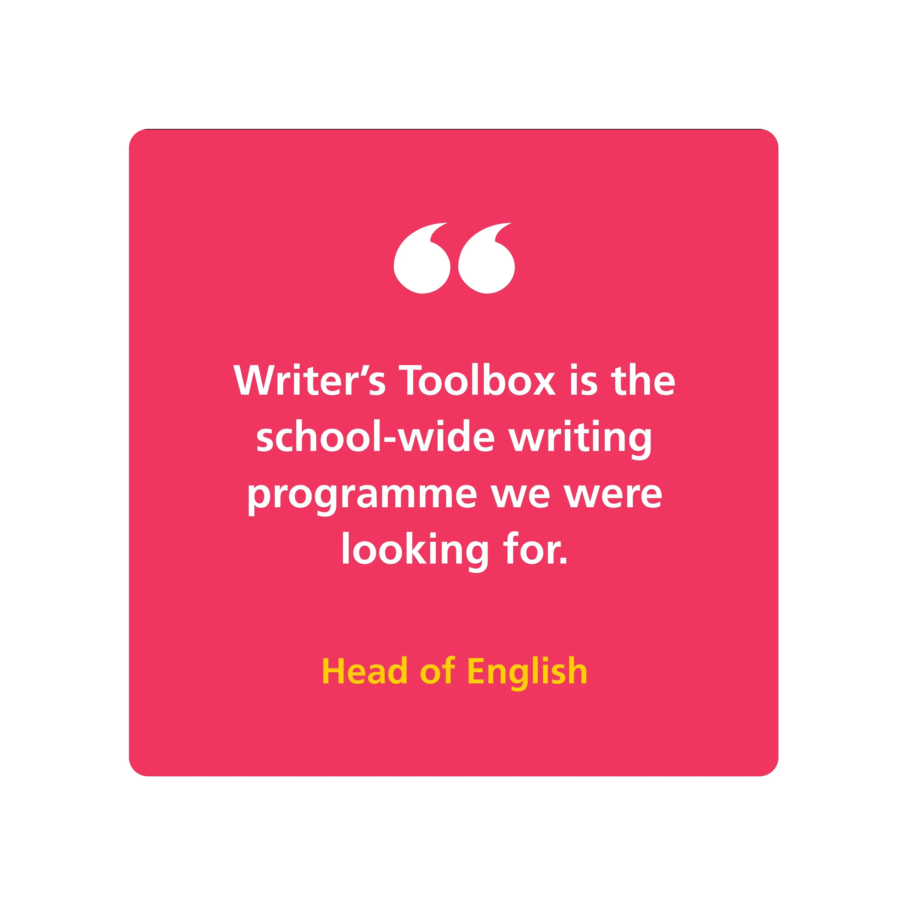 Transform School Writing Results UK - Writer's Toolbox